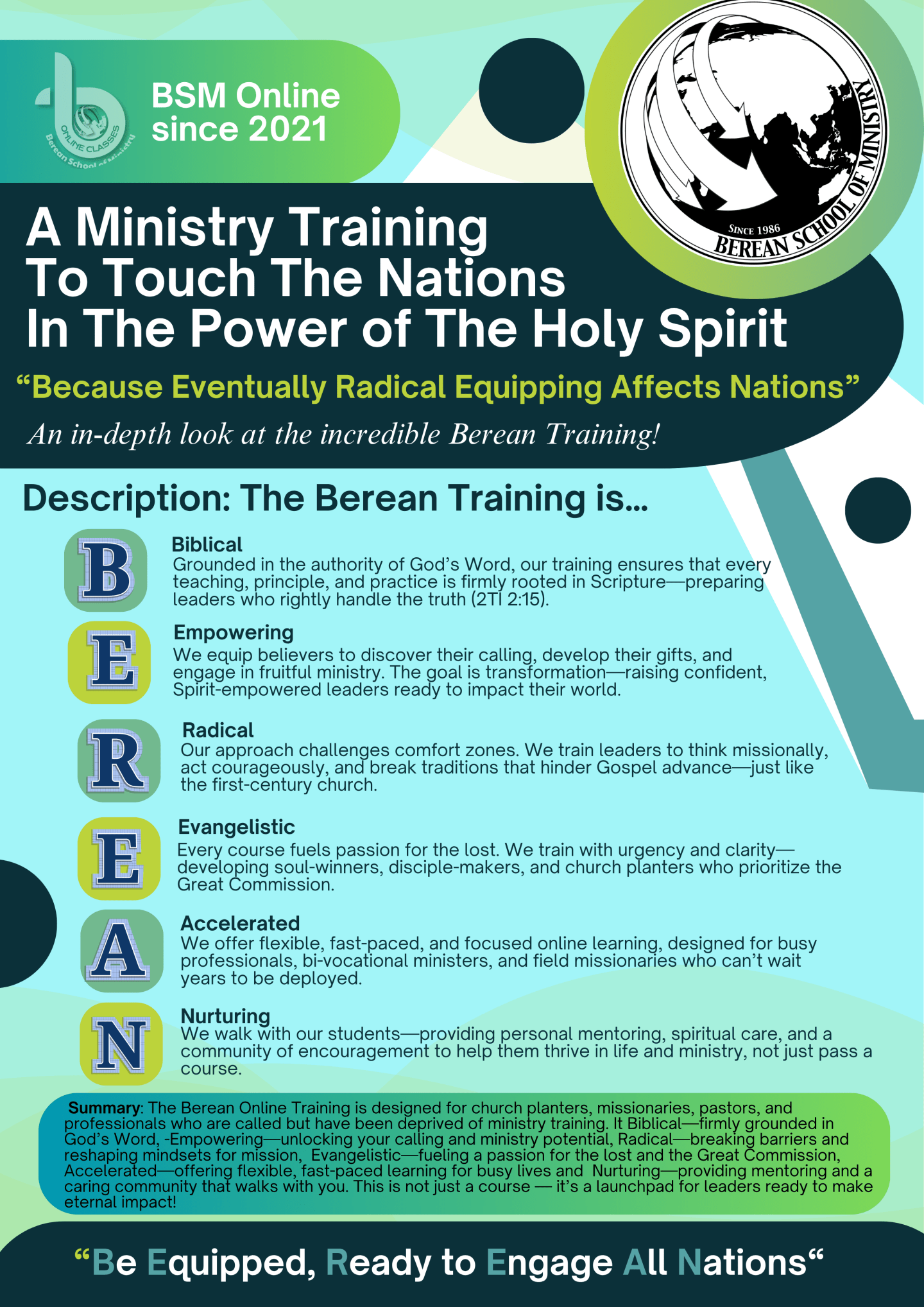 Understanding the Heart of Berean Training « Berean School of Ministry